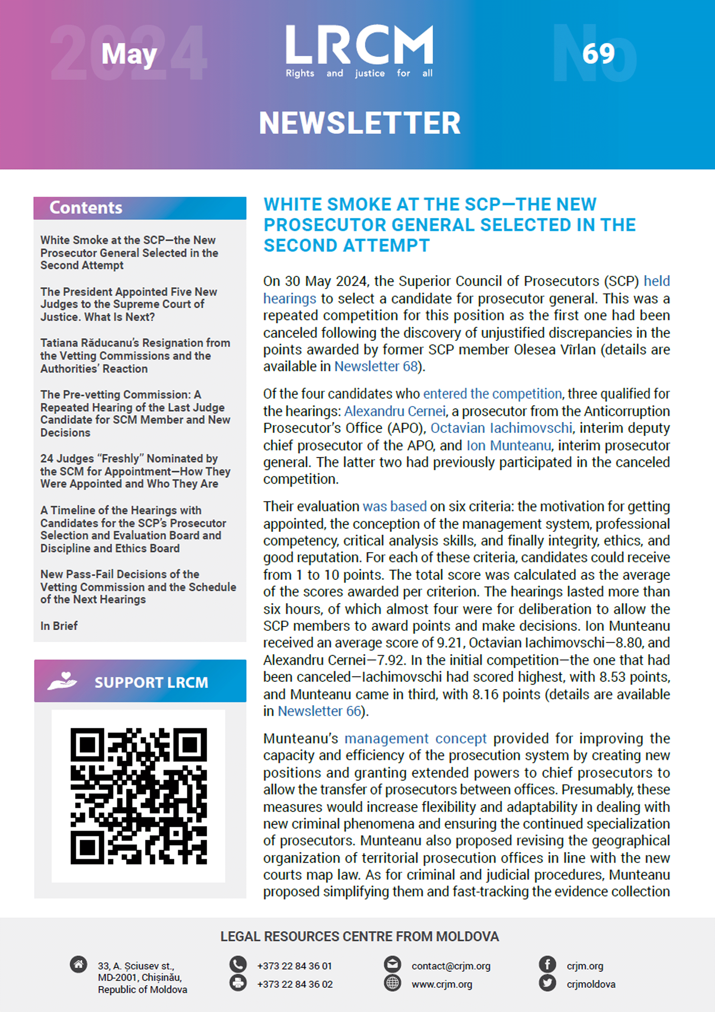 Newsletter no. 69 (May 2024) - CRJM